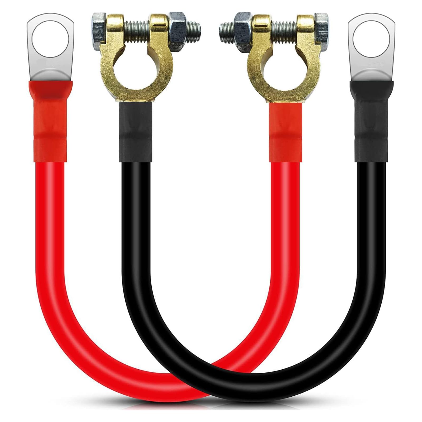 ANBOO 2Pcs 2AWG 50cm Car Battery Cables, 35mm² 12V/24V Auto Battery ...