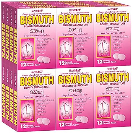 Amazon.com: HealthA2Z Bismuth, Bismuth Subsalicylate 262mg, Compare to ...