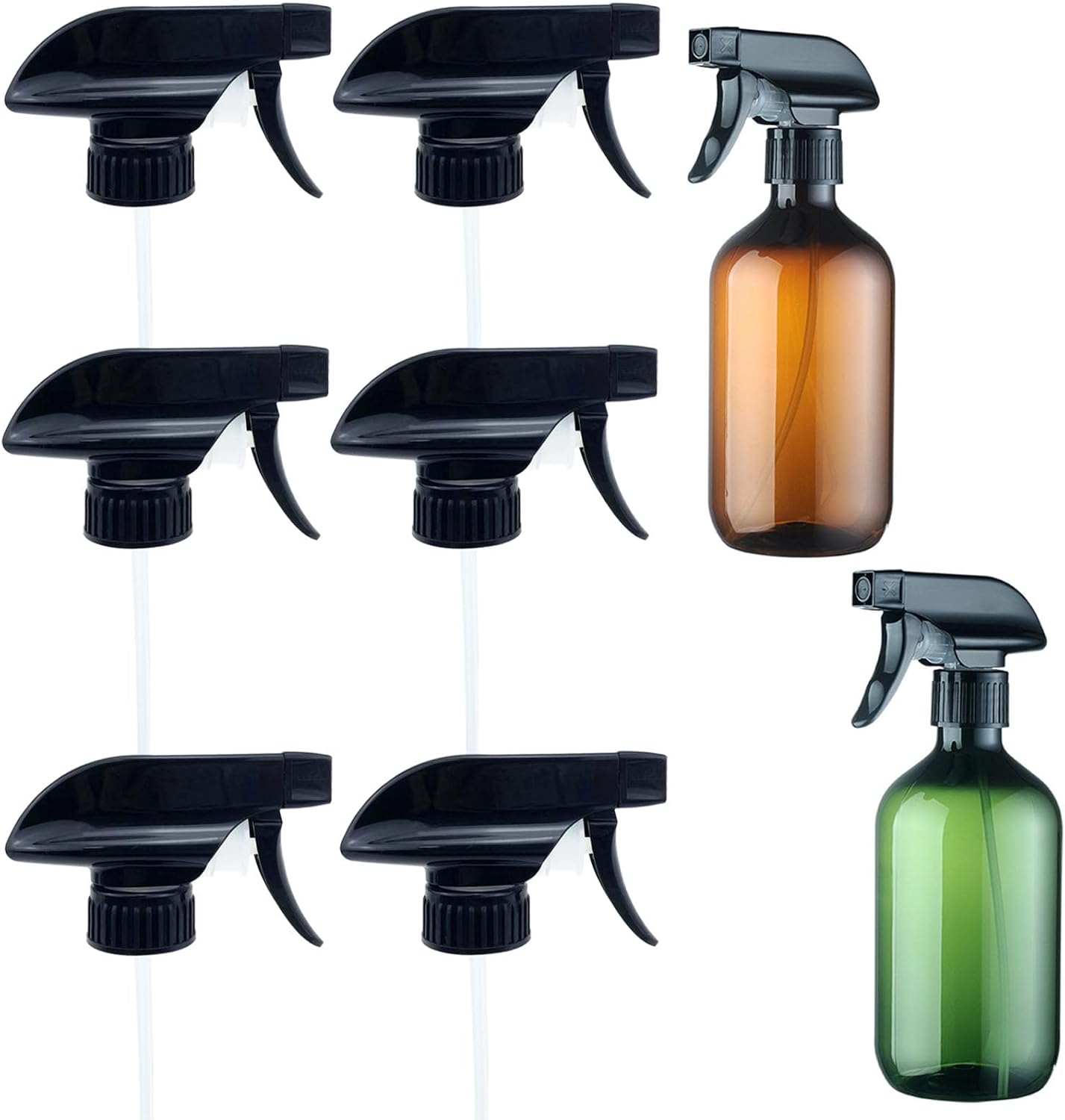 Qusmeiyici 6PCS Spray Bottle Replacement Trigger Sprayer Head, Spray ...