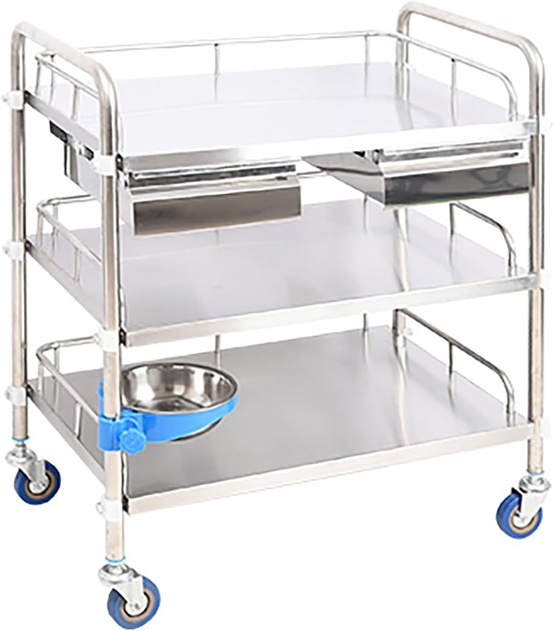 Amazon.com: Stainless Steel Worktables Cart with Wheels, Stainless ...