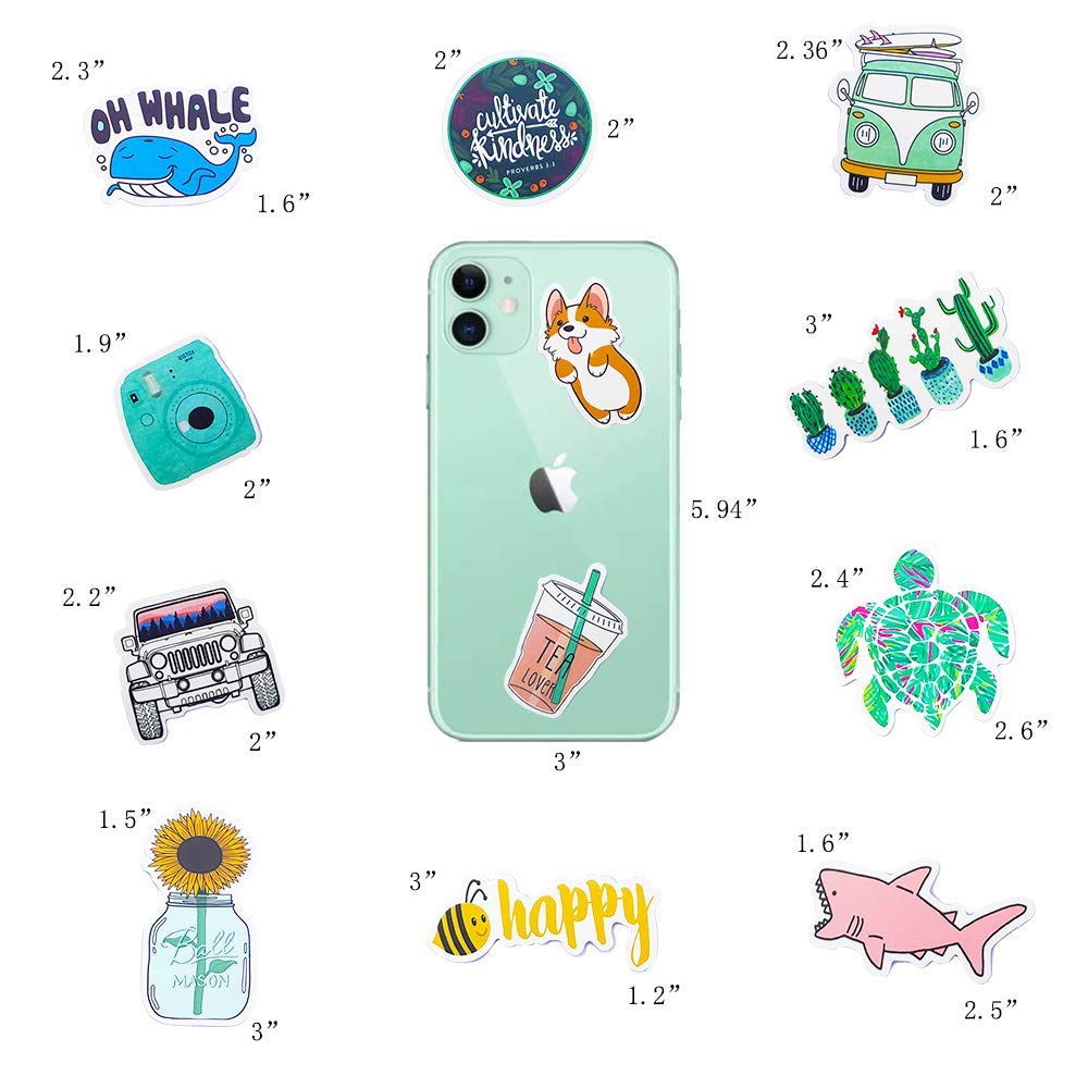 Hrayipt Vsco Stickers for Water Bottle 50 Pcs Trendy Stickers ...