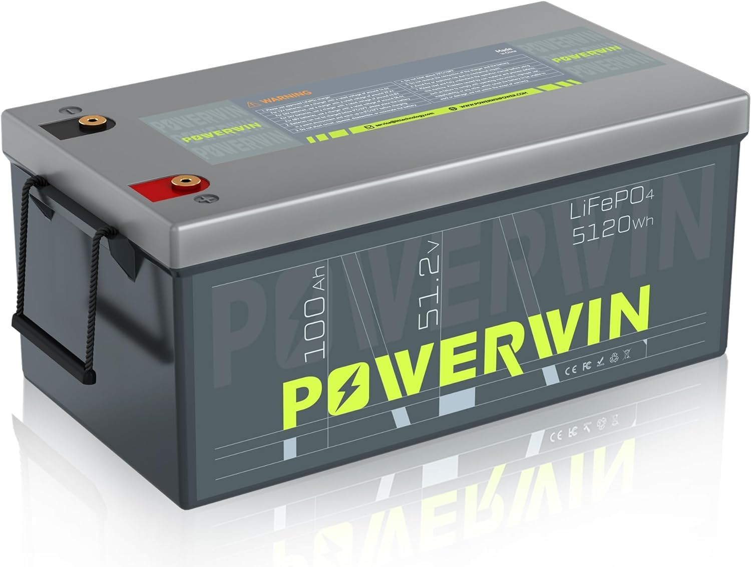 Amazon.com: POWERWIN BT5120 48V 100Ah LiFePO4 Battery for Christmas Party, Backup Power for Home ...