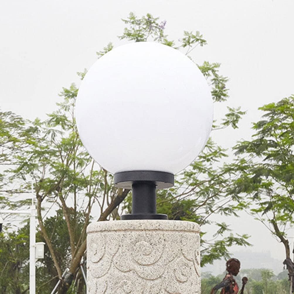 Round Globe Light Pole Images Aluminium 150mm LED Garden Globe Lights,