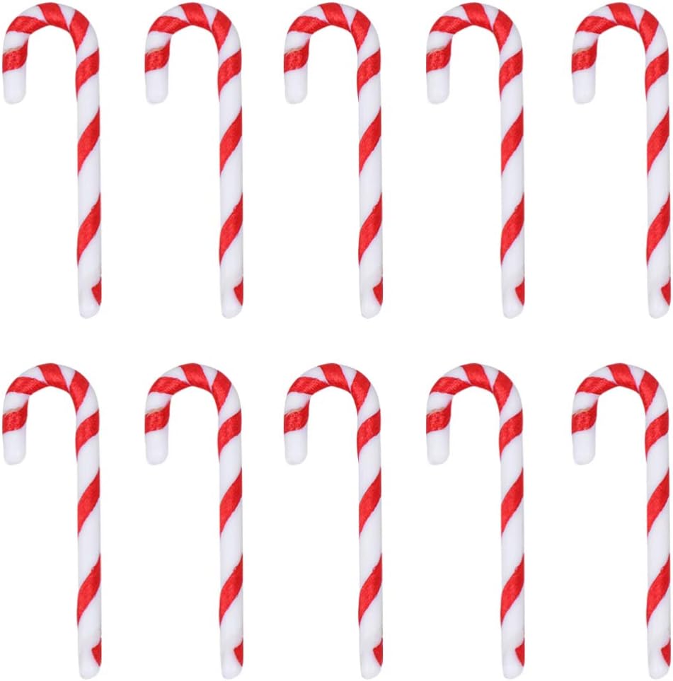 Amazon.com: 12 Pcs Plastic Candy Canes Christmas Tree Hanging Ornaments ...