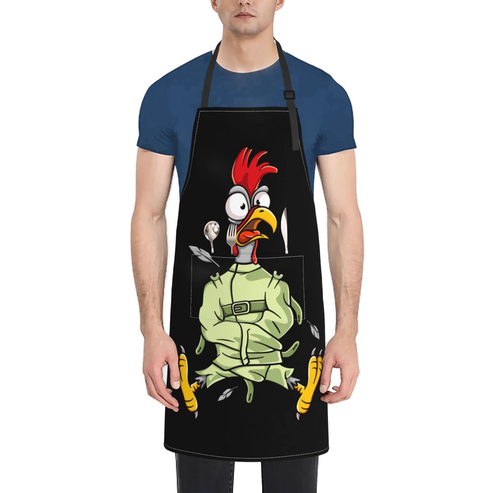 Amazon.com: LIFANGMI Adjustable Funny Screaming Chicken Apron For Men ...