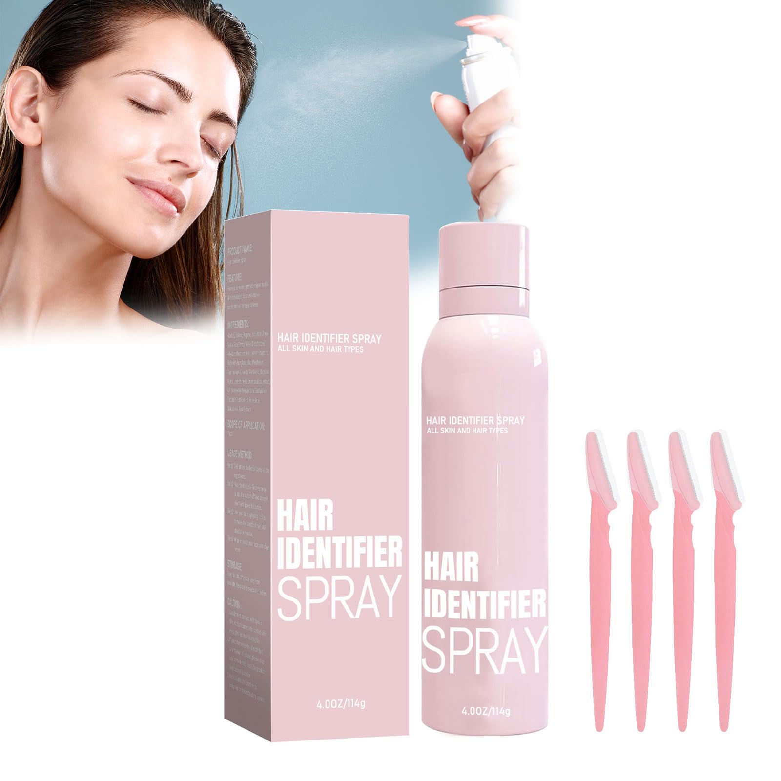 Amazon.com: Hair Identifier Spray for Face Shaving, 2024 New Face Hair ...