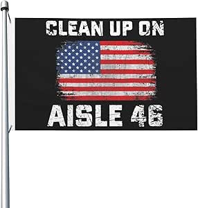 Amazon.com : Double Sided Clean Up On Aisle 46 3x5 Ft Decoration Flag ...