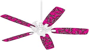 Scattered Skulls Hot Pink - Ceiling Fan Skin Kit fits most 42 inch fans ...