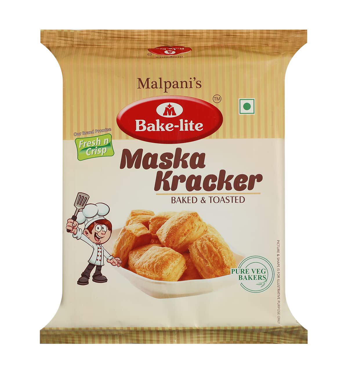 Malpani's Bakelite Fresh and Crisp Maska Kracker, 175g - Pack of 1 ...