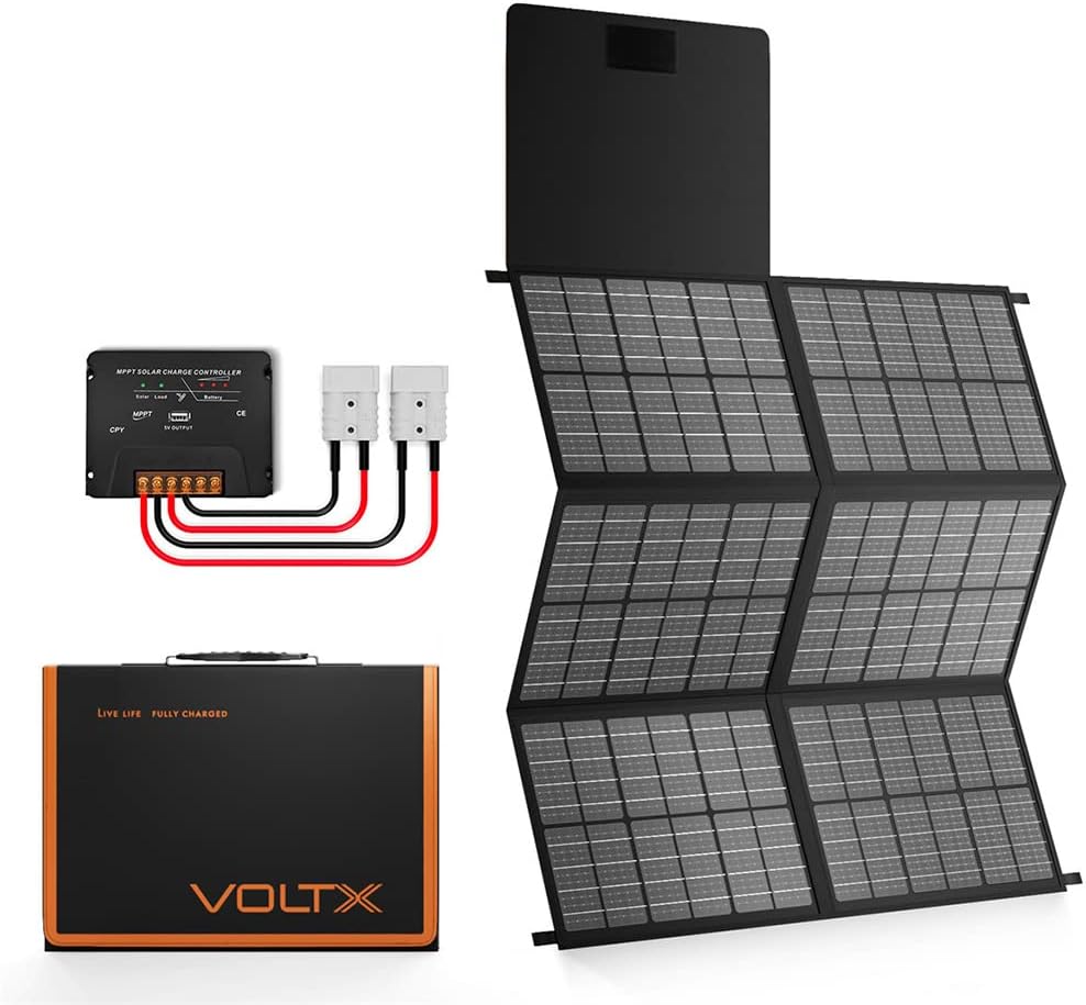 VoltX 12V 200W Mono Solar Blanket Folding Solar Panel Kit Portable ...