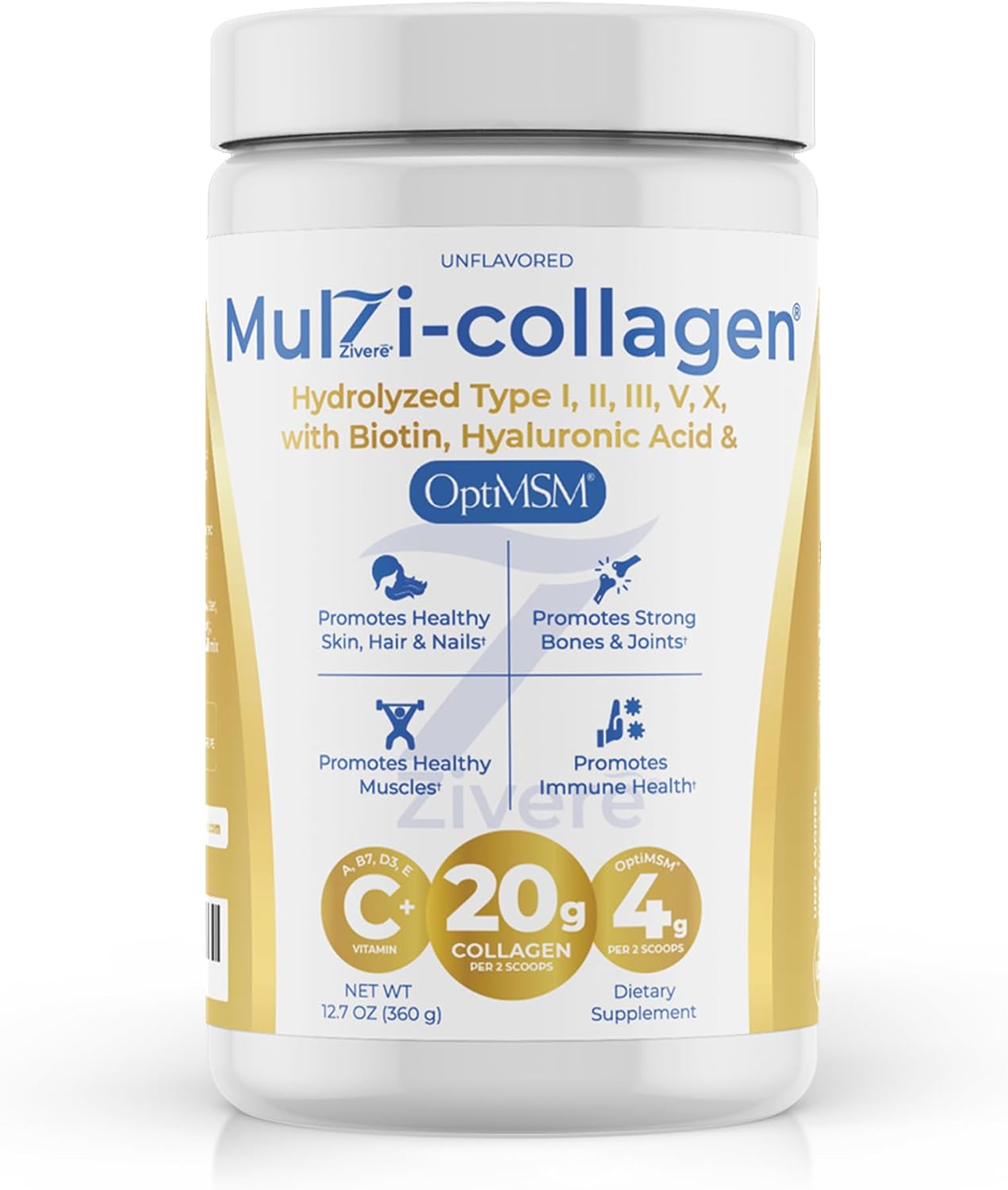 Amazon.com: Zivere MulZi-Collagen: 5 Type Hydrolyzed Multi Collagen ...