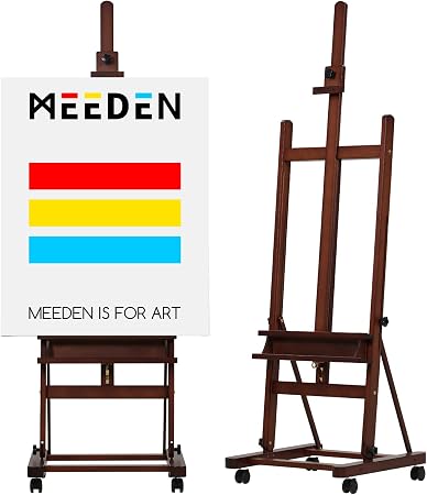MEEDEN Large Studio Artist Easel, Holds Max Canvas 48", Solid Beech ...
