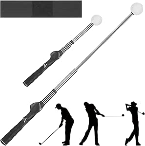 Golf Grip Training Aid & Golf Connection Band Set, Retractable Golf ...