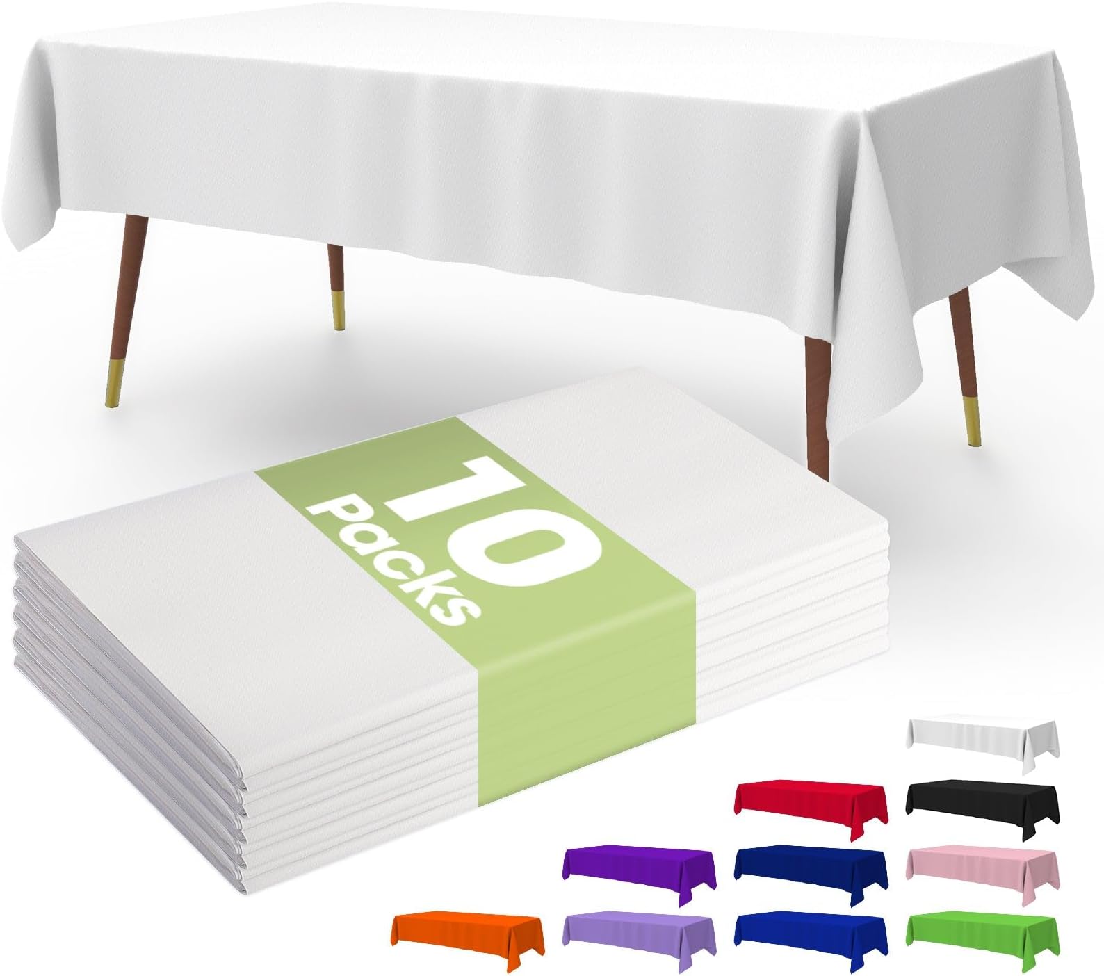 Amazon.com: 100% Compostable Rectangle Tablecloths [Red 2 Pack] Picnic ...