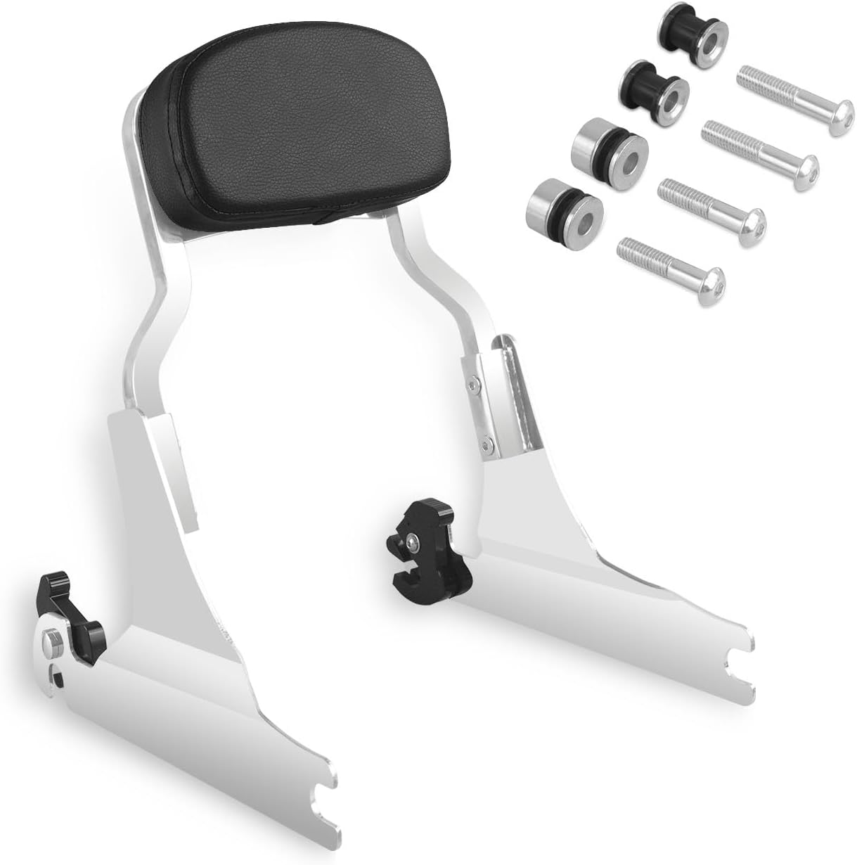 Amazon.com: Harvards Chrome Chop Detachable Sissybar Backrest Fits for ...