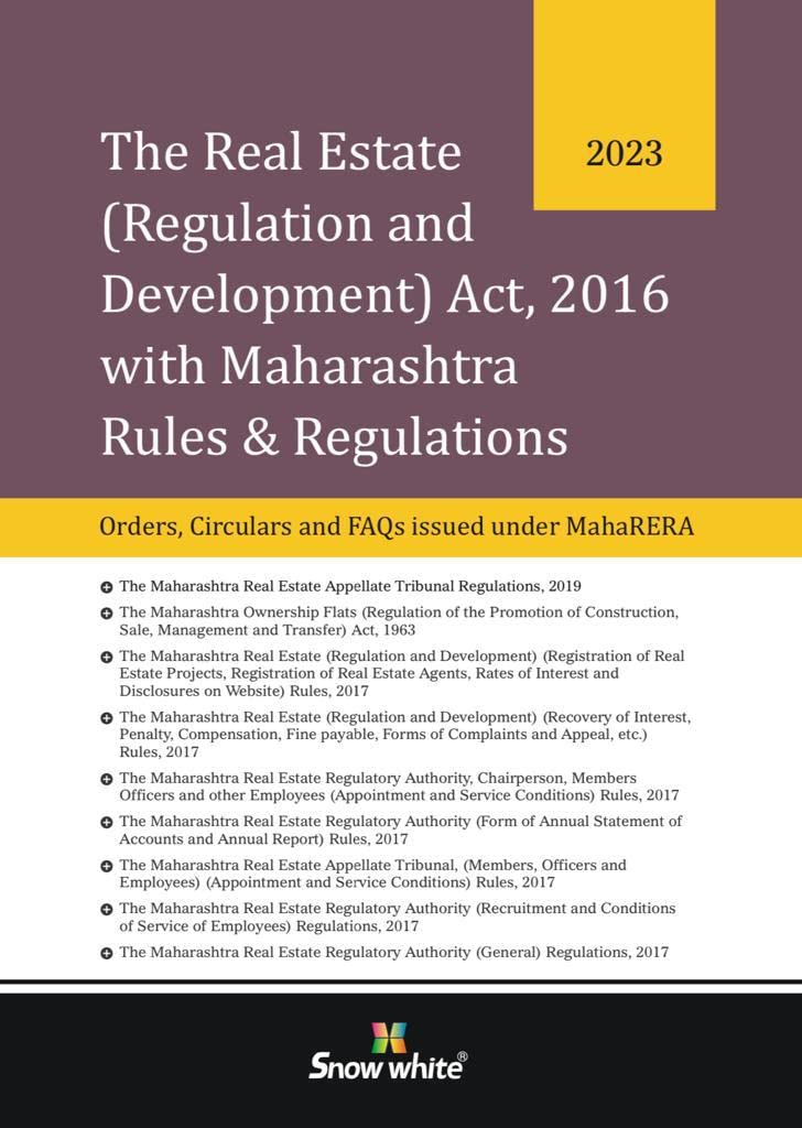 Buy Snowwhite's The Real Estate (Regulation and Development) Act, 2016 ...