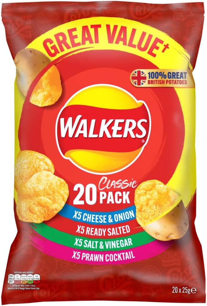 Walkers Classic Pack 20 x 25g : Amazon.co.uk: Grocery