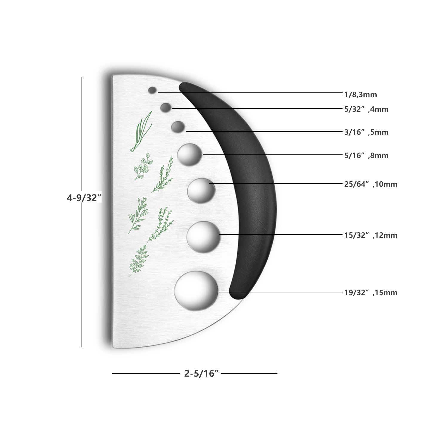 Snapklik.com : Herb Stripping Tool, 7 Holes Stainless Steel Vegetable ...