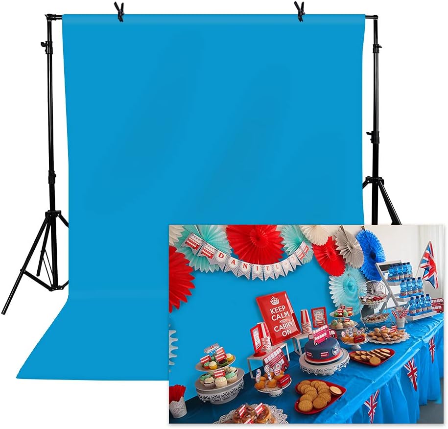 Amazon.com : TOAOFY 5x7FT Blue Backdrop Professional Photo Studio ...