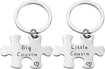 Amazon.com: HOLLP Cousins Gift Big Middle Little Cousin Keychain Set of ...
