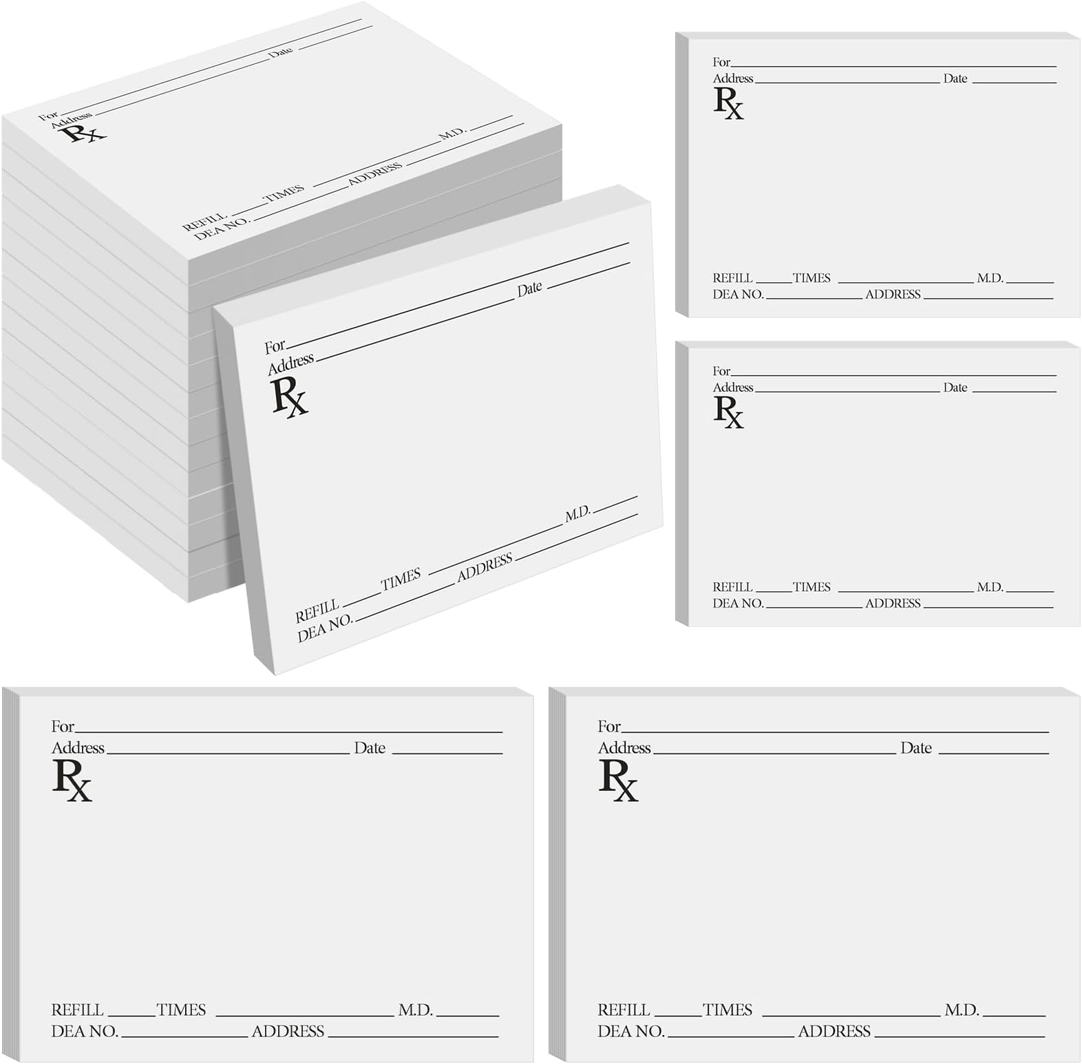 Amazon.com : Watersay 20 Pack Prescription Pads for Doctors Rx Pad ...