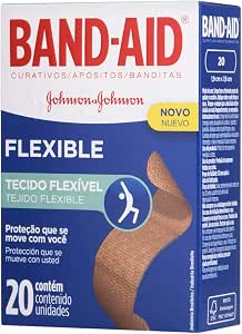 Curativos Adesivos Flexível, Band-Aid, 20 Unidades | Amazon.com.br