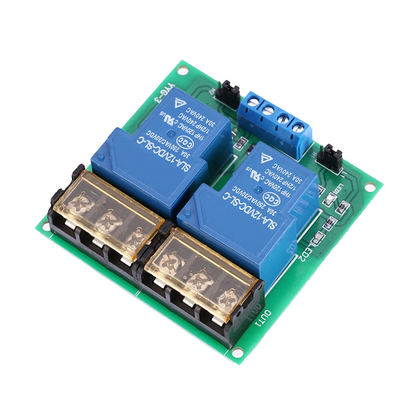 2 Channel Relay Module Two 30A With Optocoupler Isolation High Low ...