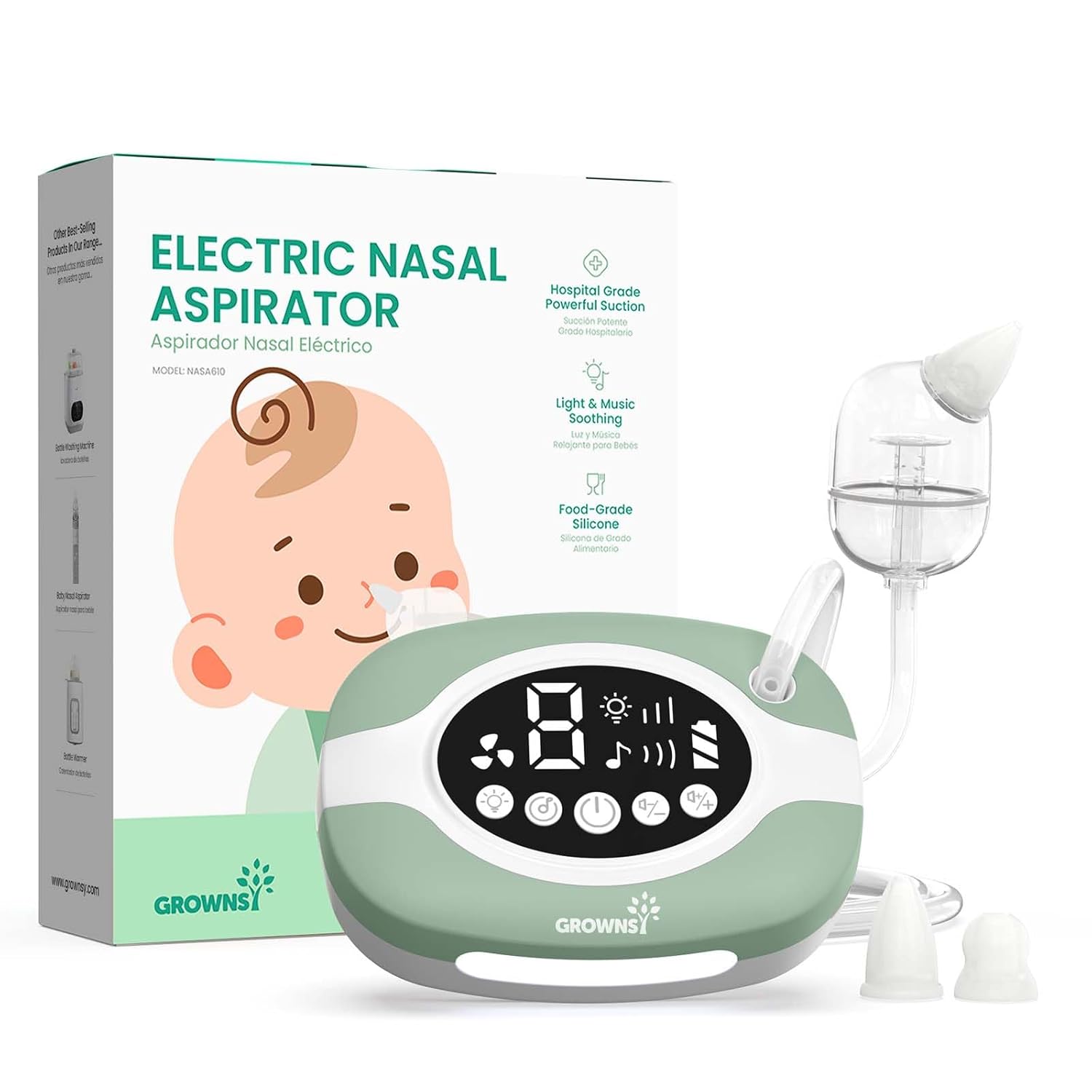 Amazon.com : GROWNSY Electric Nose Suction for Baby, Hospital-Grade ...