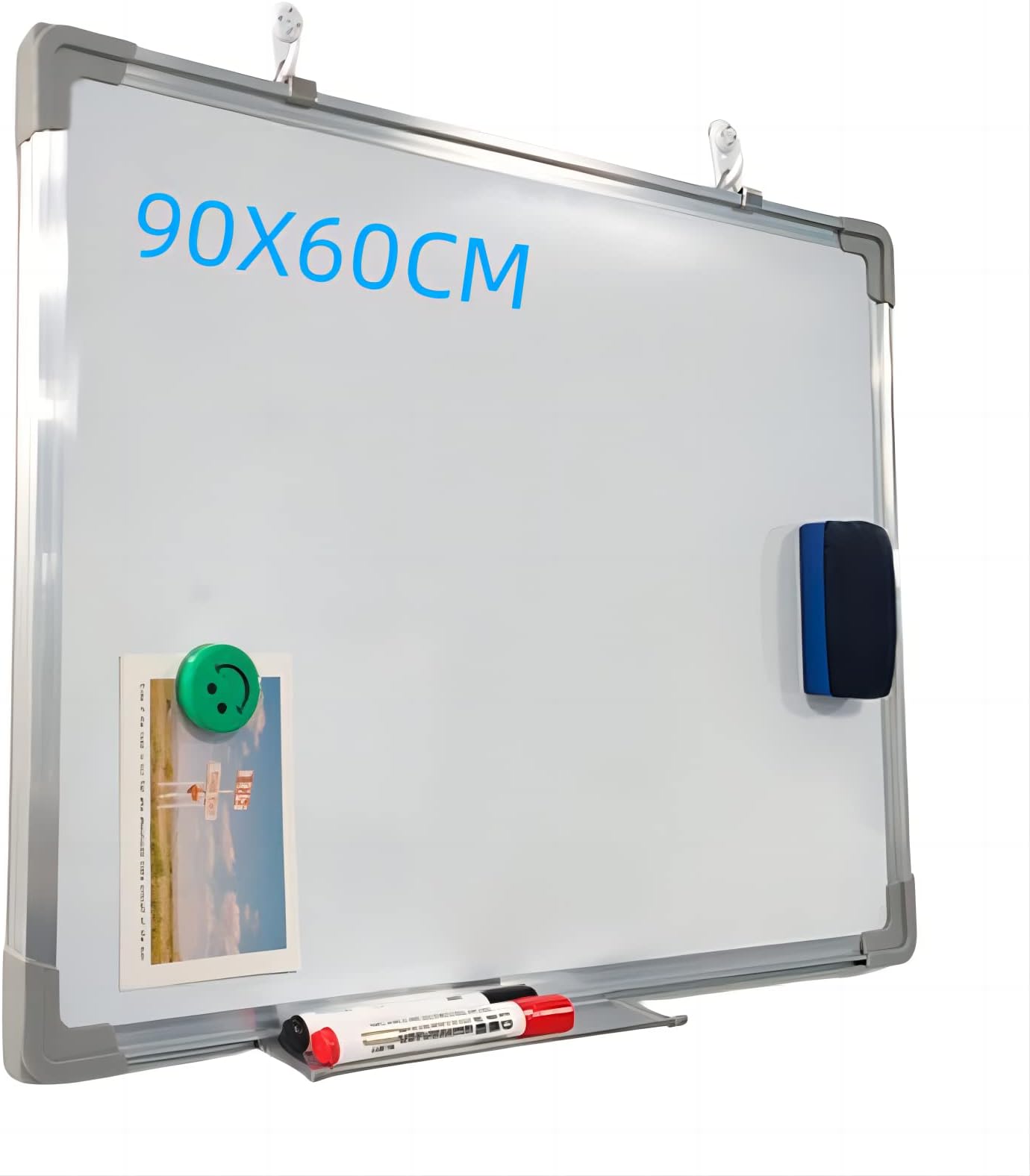 Pizarron Blancos 90 X 60 Cm, Pizarra Blanca Magnética con Marco de ...