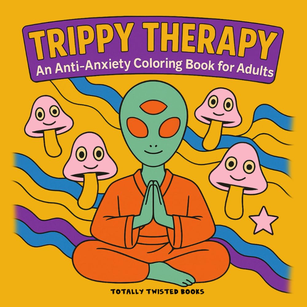 Amazon.com: Trippy Therapy An Anti-Anxiety Coloring Book for Adults ...