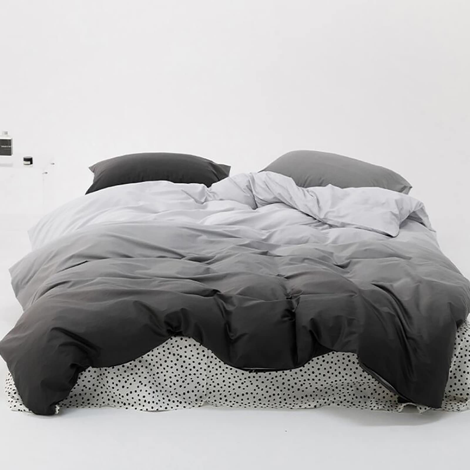 Amazon.com: Luxlovery Grey and Black Gradient Comforter Set Full Dark ...