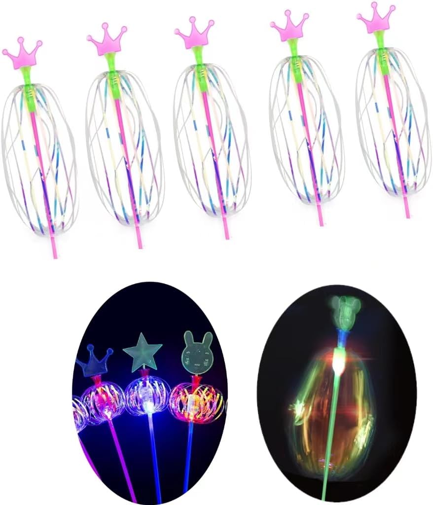 Amazon.com: 5PCS Rainbow Twirler, Magics Party Bubble Wand,Sparkling ...
