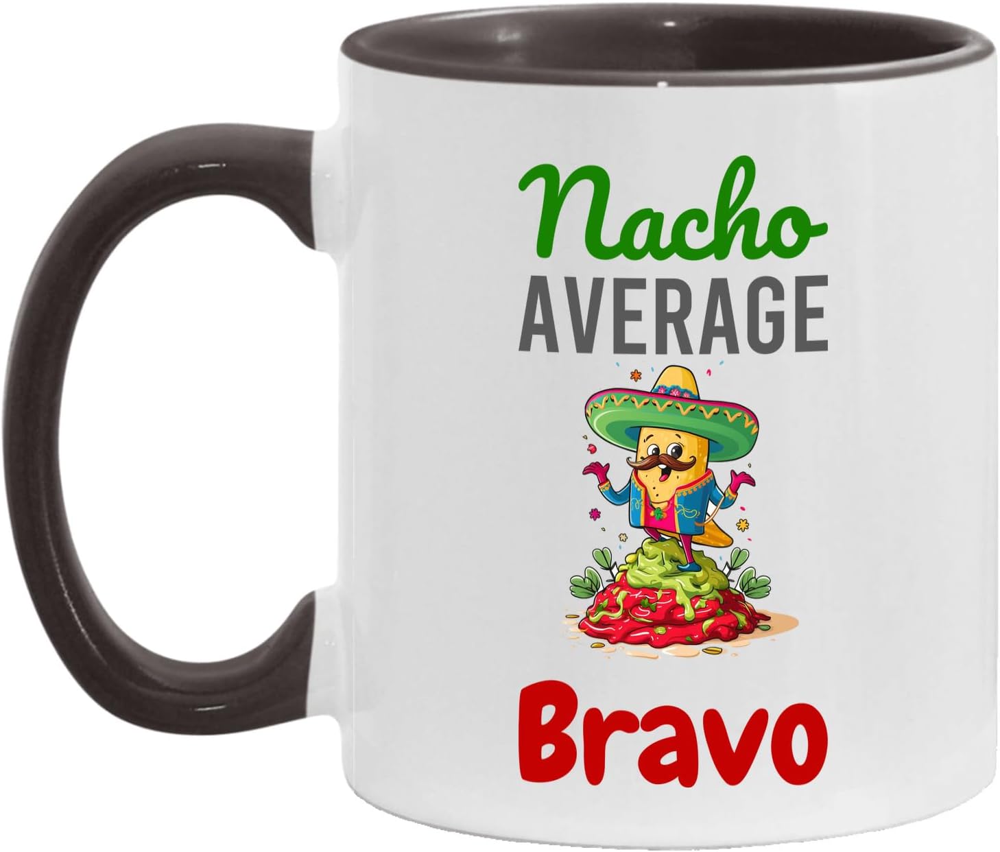 Amazon.com: Nacho Average Bravo, Personalized Name Coffee Mug, Custom ...