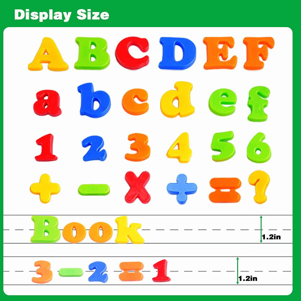 Buy Magnetic Letters Numbers Alphabet ABC 123 Fridge Magnets Plastic ...