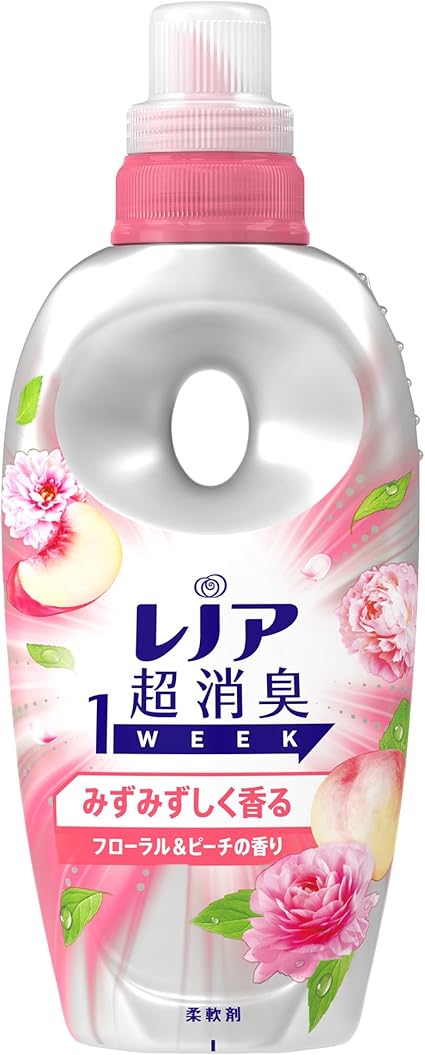 Amazon | レノア Lenor 超消臭1WEEK 柔軟剤 みずみずしく香るフローラル&ピーチの香り 本体 490mL | レノア | 液体柔軟剤