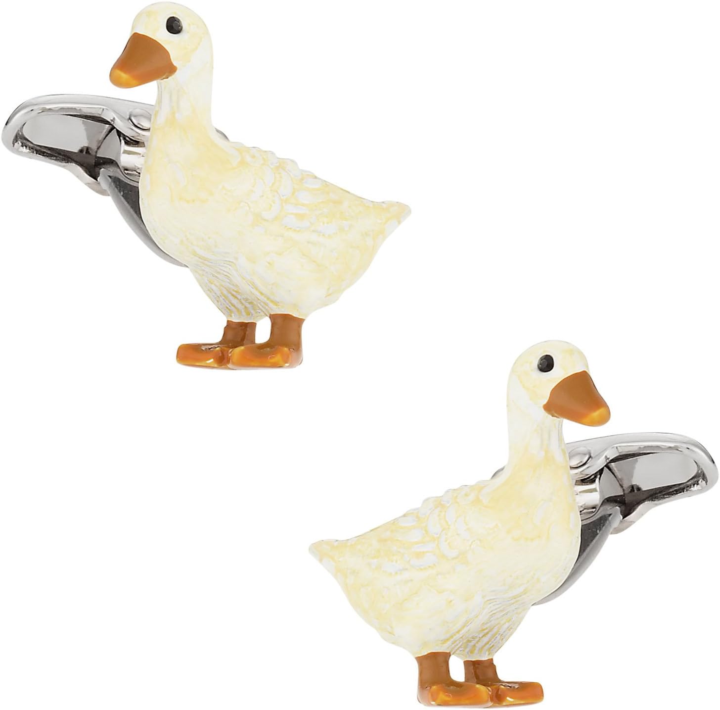 Amazon.com: Safari Cuff-Daddy Handpainted Ducky Duck Animal Cufflinks ...