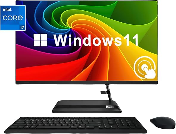 Amazon.com: Lenovo IdeaCentre All-in-One Desktop, 27" FHD Touchscreen ...