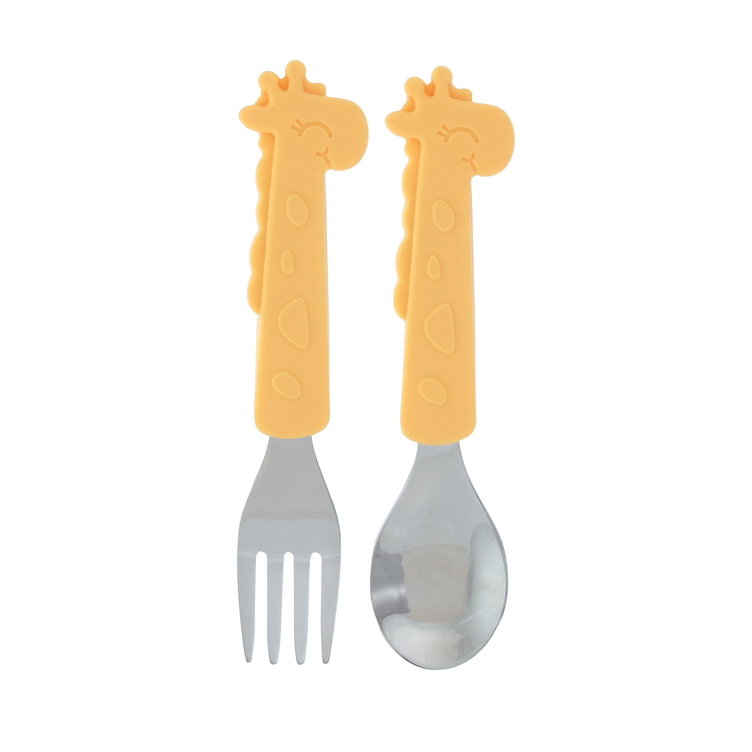 Amazon.com: Nuby Animal Friends Silicone and Stainless Steel Fork and ...