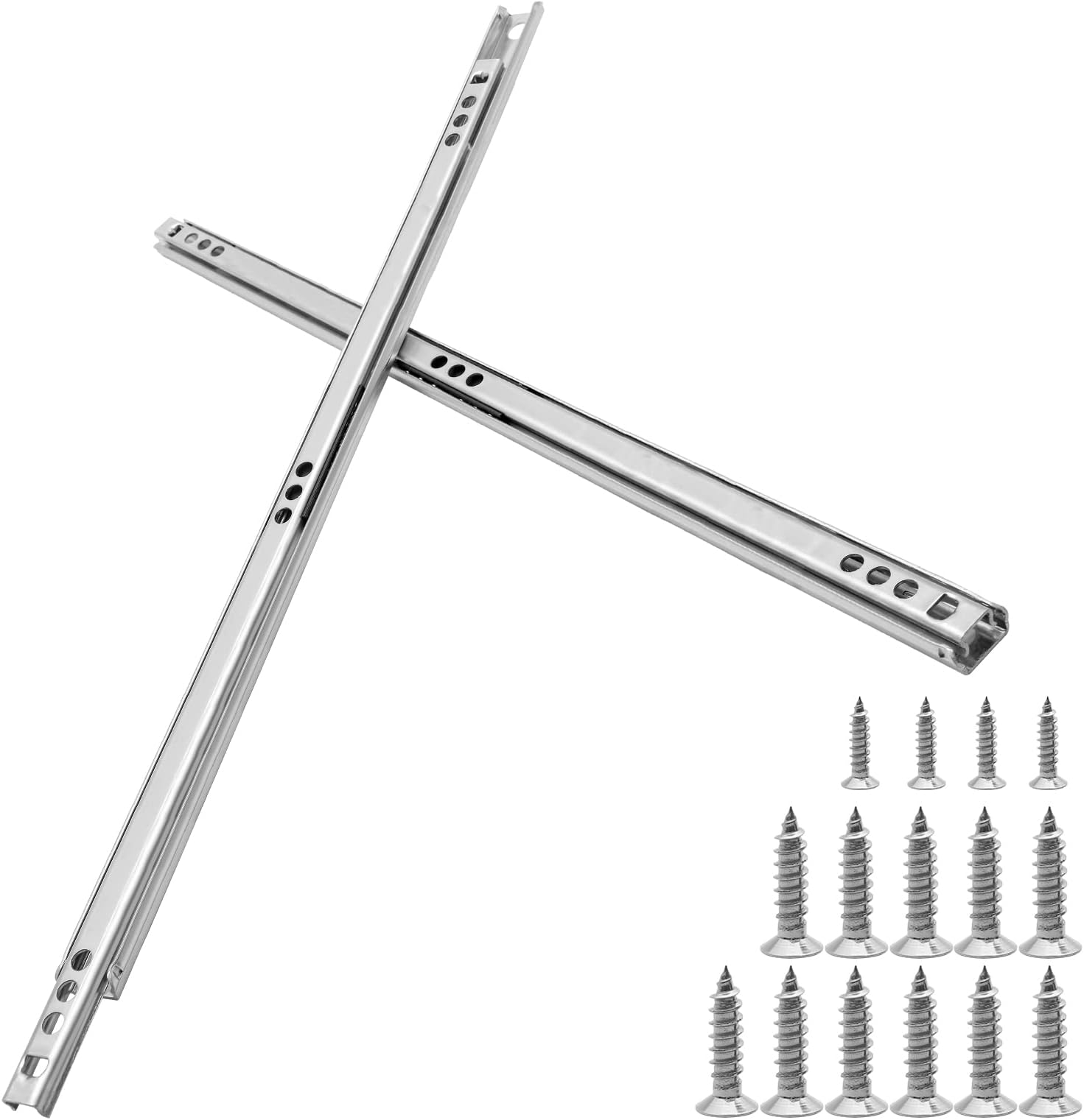 Piutouyar 1 Pair 15.7 Inch Soft Close Drawer Slides, Metal Ball Bearing ...