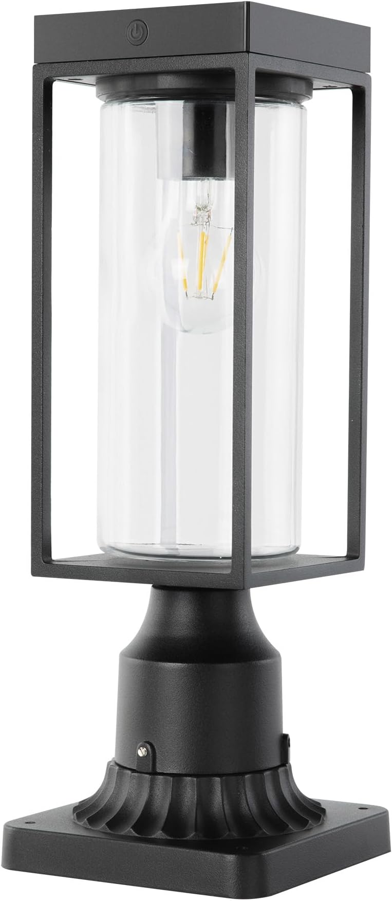 Globe Solar Lamp Post Light,White Outdoor Round Ball Lamp Post lamp ...