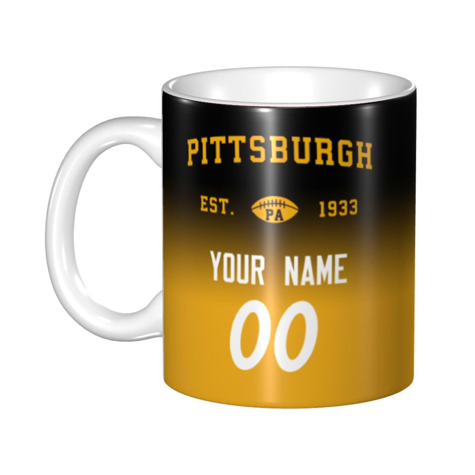 Amazon.com: Pittsburgh Personalized Custom Coffee Mugs,Pittsburgh ...