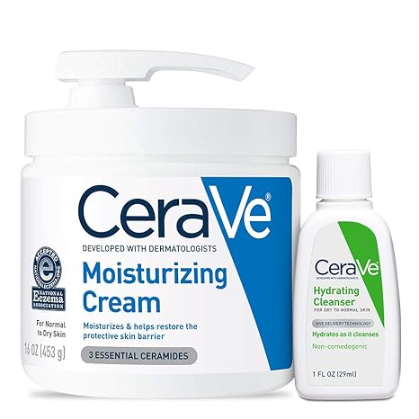 Amazon.com : CeraVe Moisturizing Cream & Hydrating Facial Cleanser Skin ...