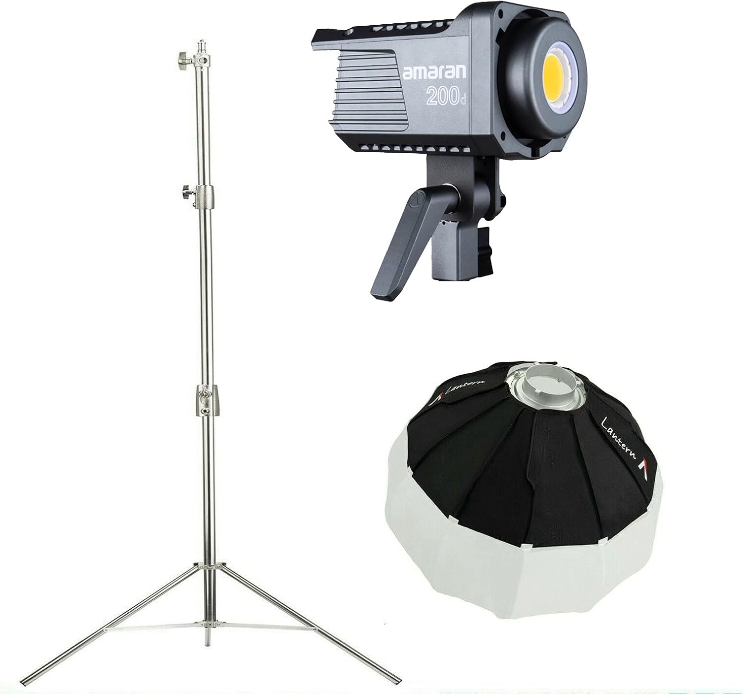 Amazon.com: Aputure Amaran 200D Lantern Softbox and 2.8M Steel Light ...