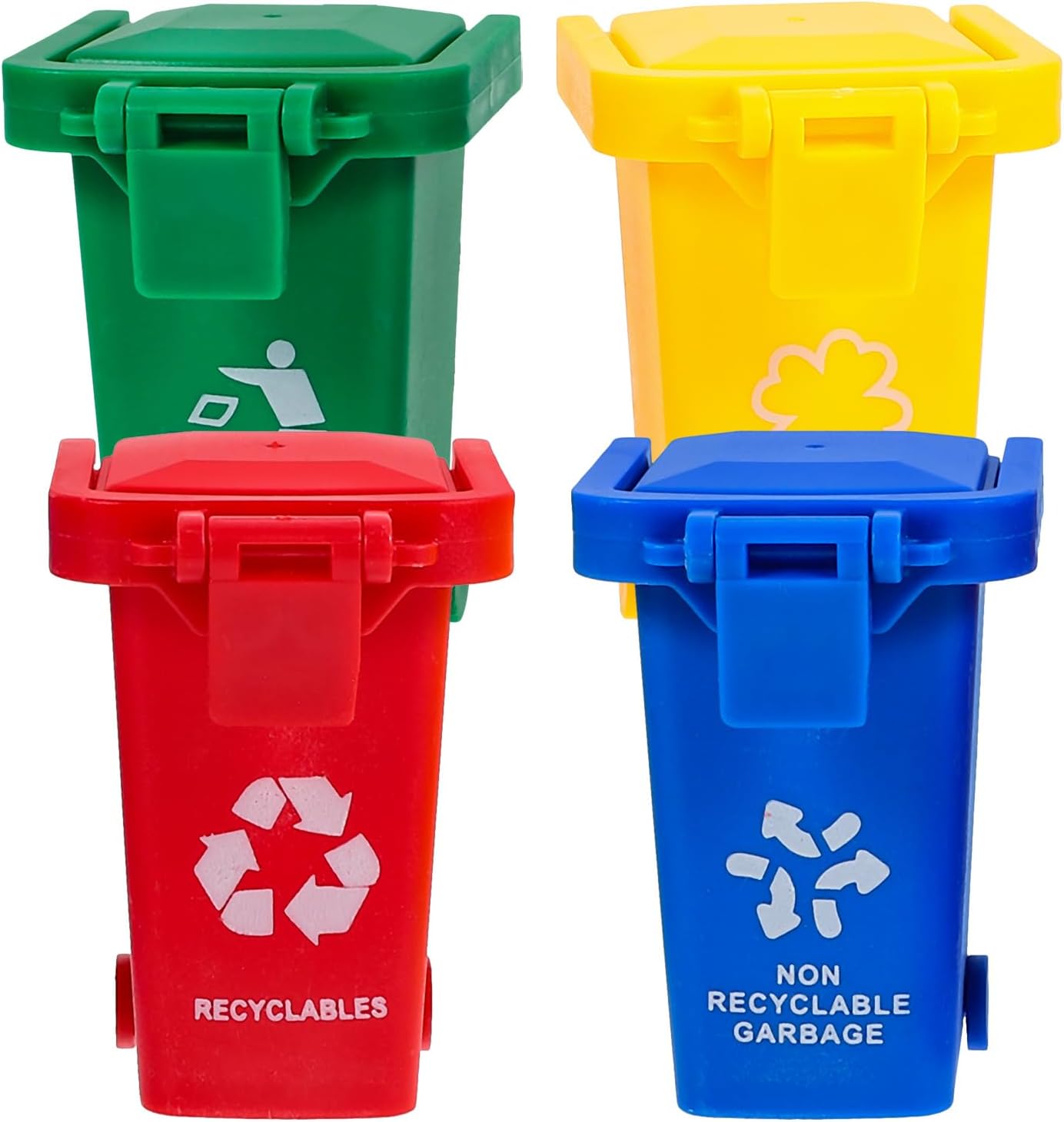 Amazon.com: JOINPAYA 4Pcs Mini Trash Can Dollhouse: Bright Color ...