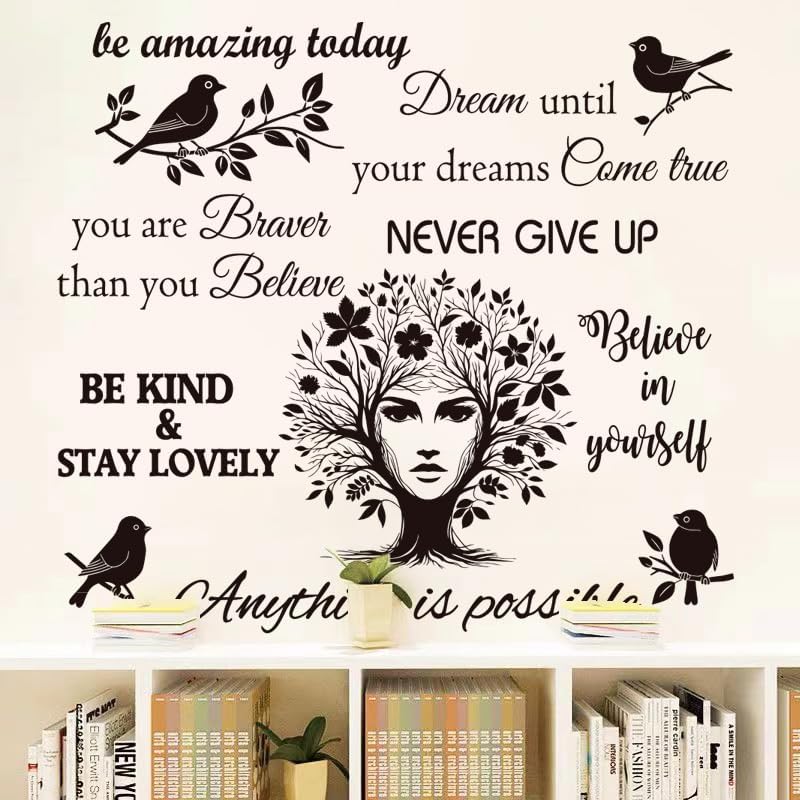 Amazon.com: Inspirational Quote Wall Decals Vinyl Quotes Stickers ...