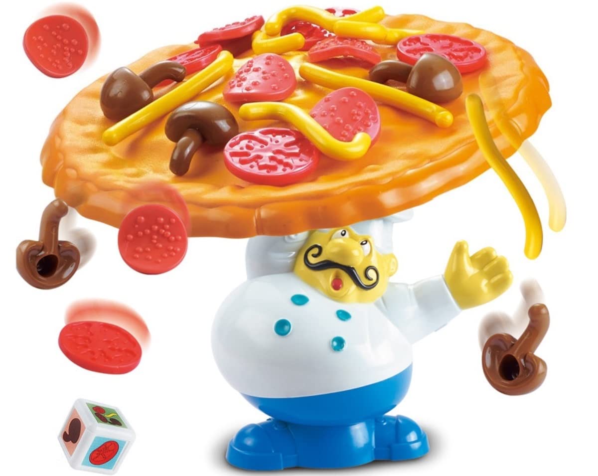 Trisquirrel Topple Pizza Game, Tabletop Balancing Pizza Toy, Poppa's ...