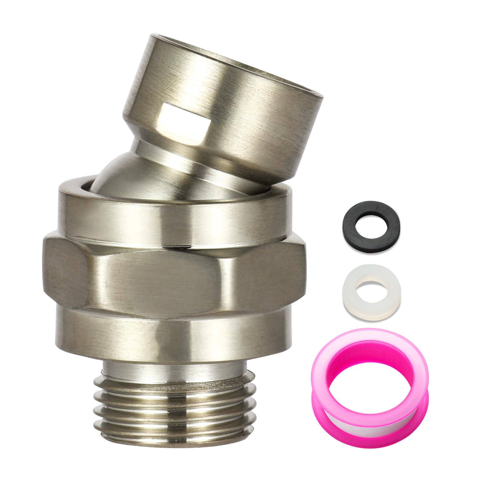 Snapklik.com : Shower Head Swivel Ball Adapter, Brushed Nickel All ...