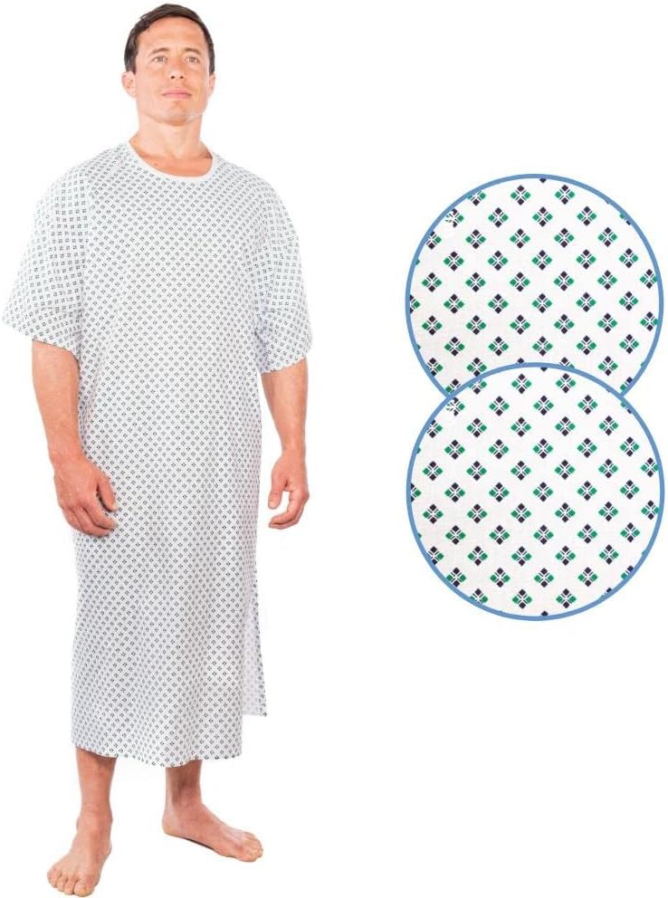 Amazon.com: DMI Hospital Patient Gown for Women or Men, Back and ...