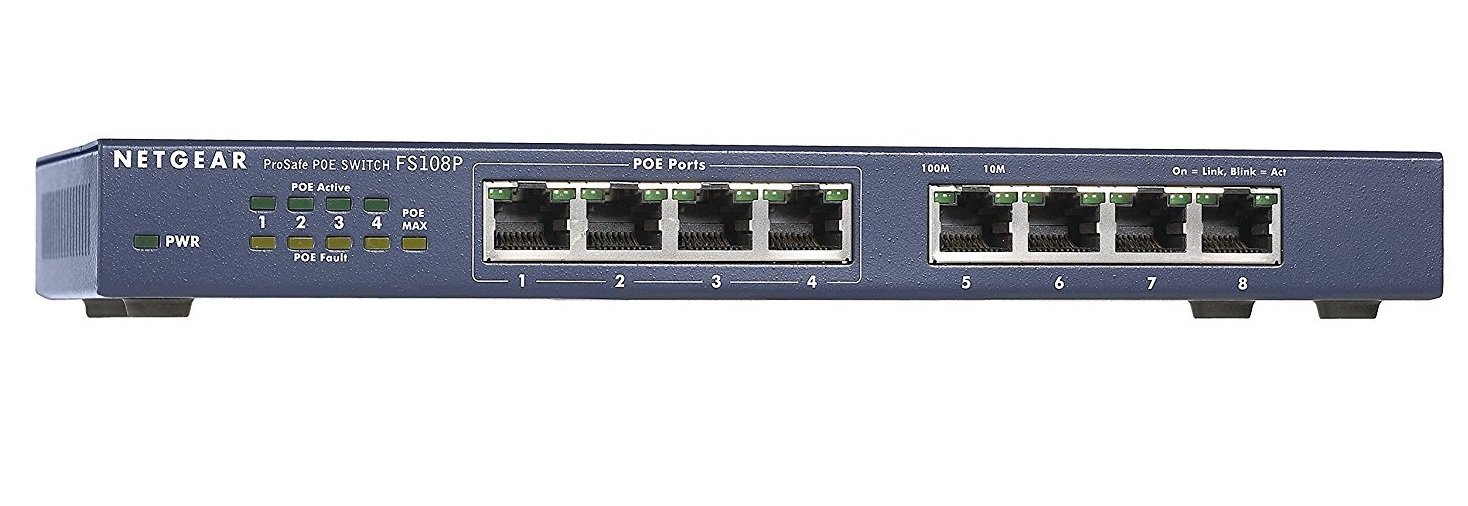Netgear ProSAFE 8-Port Fast Ethernet with 4 Port PoE Desktop Switch ...