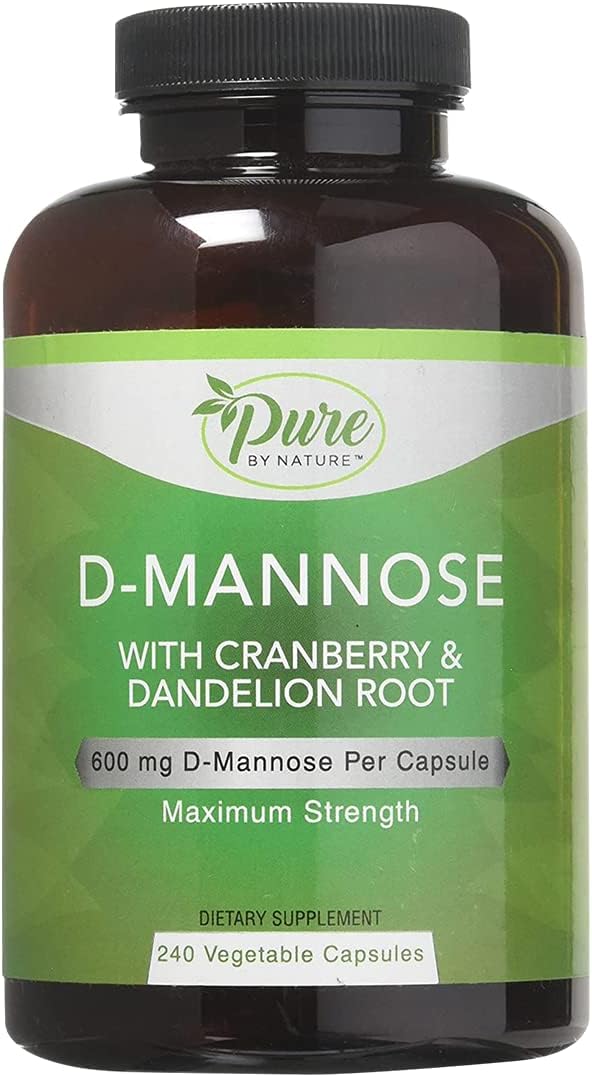 Buy Pure By Nature D-Mannose with Cranberry and Dandelion Root Capsules ...